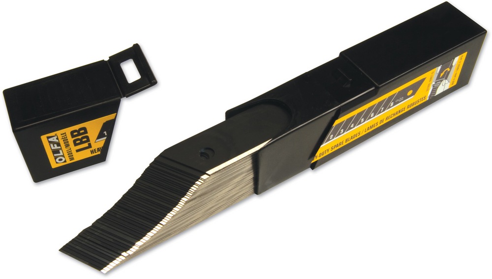 OLFA LBB-50B 9069 Pro Ultra-Sharp Heavy-Duty Snap-Off Blades, 18-mm, Black, 50-pk | Canadian Tire