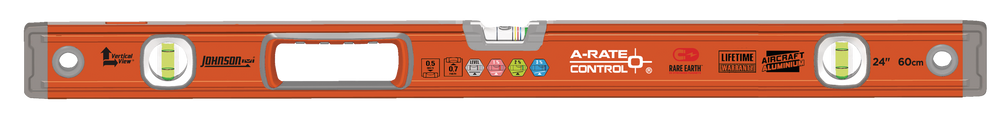Johnson 24-in Aluminum Magnetic Accu Vial Box Spirit Level, Orange ...