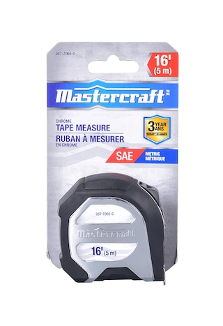 Mastercraft Chrome Tape Measure, 16-ft/5 m | Canadian Tire