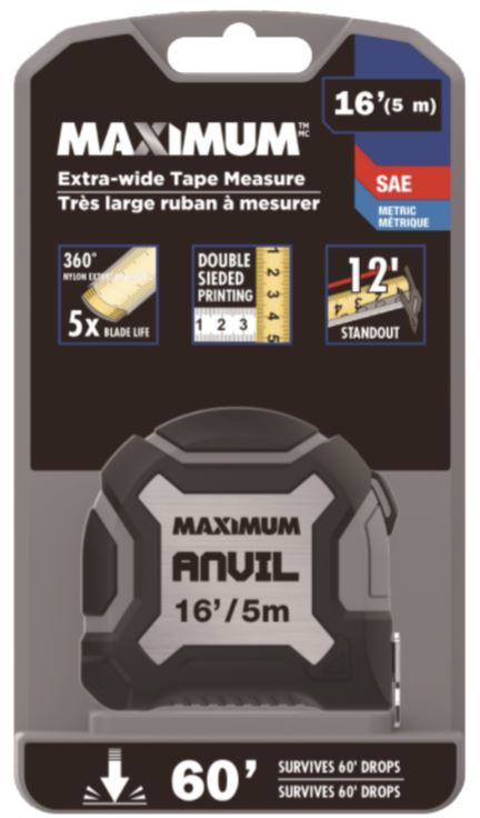 MAXIMUM Compact Tape Measure, 16-ft | Canadian Tire