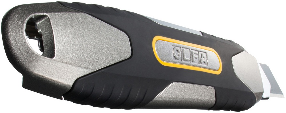 Couteau tout usage robuste à lame cassable en aluminium OLFA MXP-L 1135529, 18 mm, jaune/noir ...