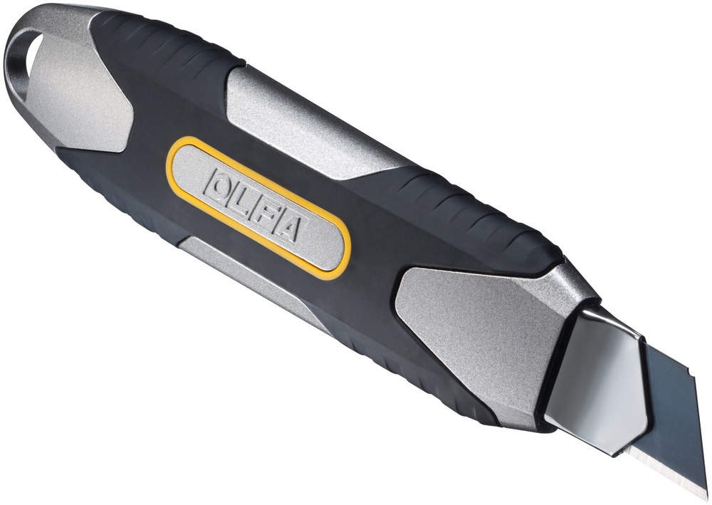 OLFA MXP-L 1135529 Heavy-Duty Aluminum Snap-off Utility Knife, 18-mm, Silver/Black | Canadian Tire