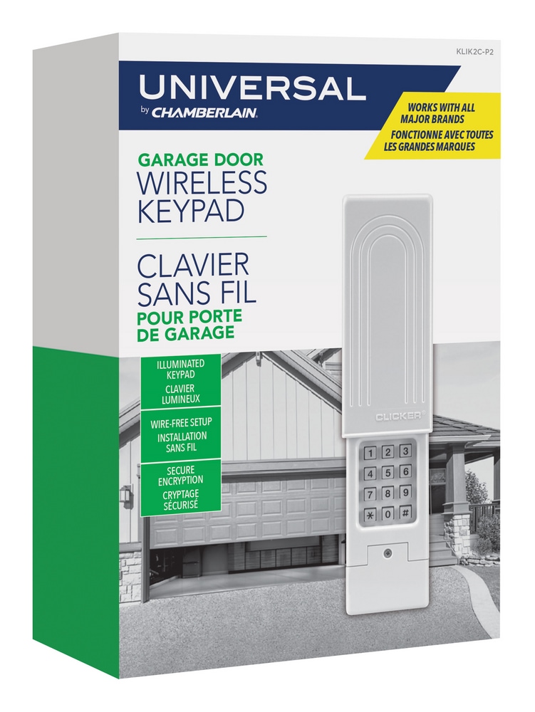 Clavier de porte de garage universel sans fil Chamberlain KLIK2C-P2 ...