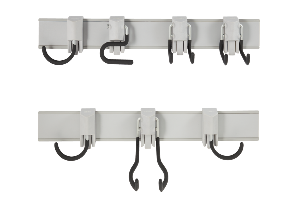 Mastercraft MOD Wall Organization Starter Kit, 9-pc, 2 Wall Tracks & 7 ...