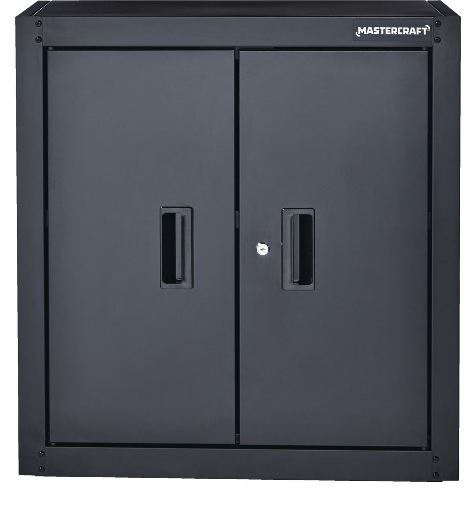 Mastercraft 2-Door Wall Cabinet, Black Series, 28 x 12 x 29.5-in ...