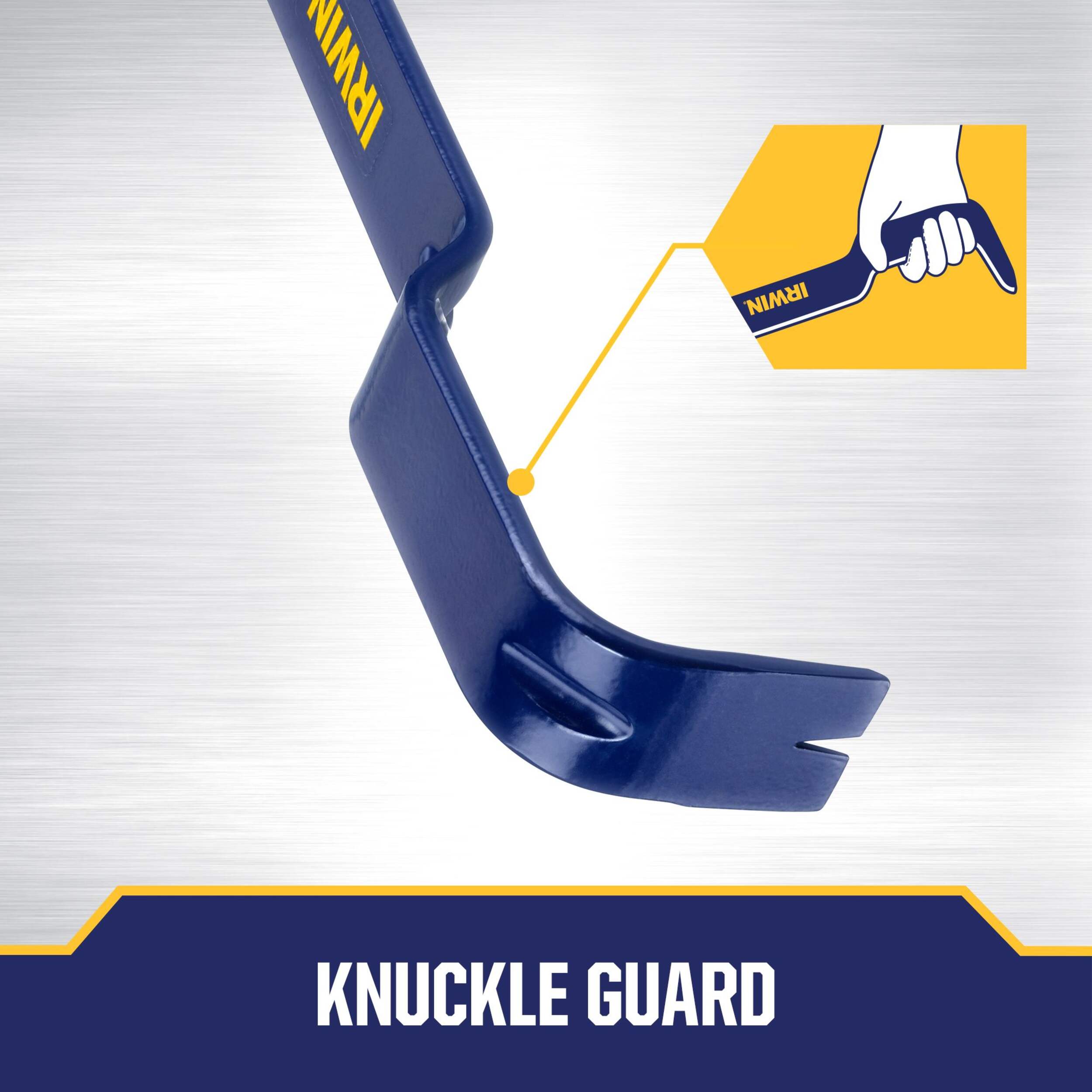 Irwin Contoured Flat Wrecking Bar with Knuckle Guard, High Carbon Steel ...