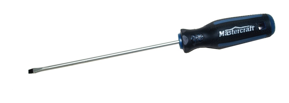 Mastercraft 1/8-in x 5-in Flat Head Screwdriver, Slotted, Rubber Grip ...