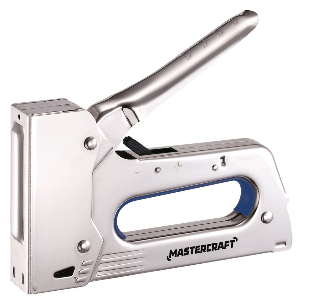 Mastercraft Heavy Duty Manual Staple Gun Rear Loading Insulated Grip