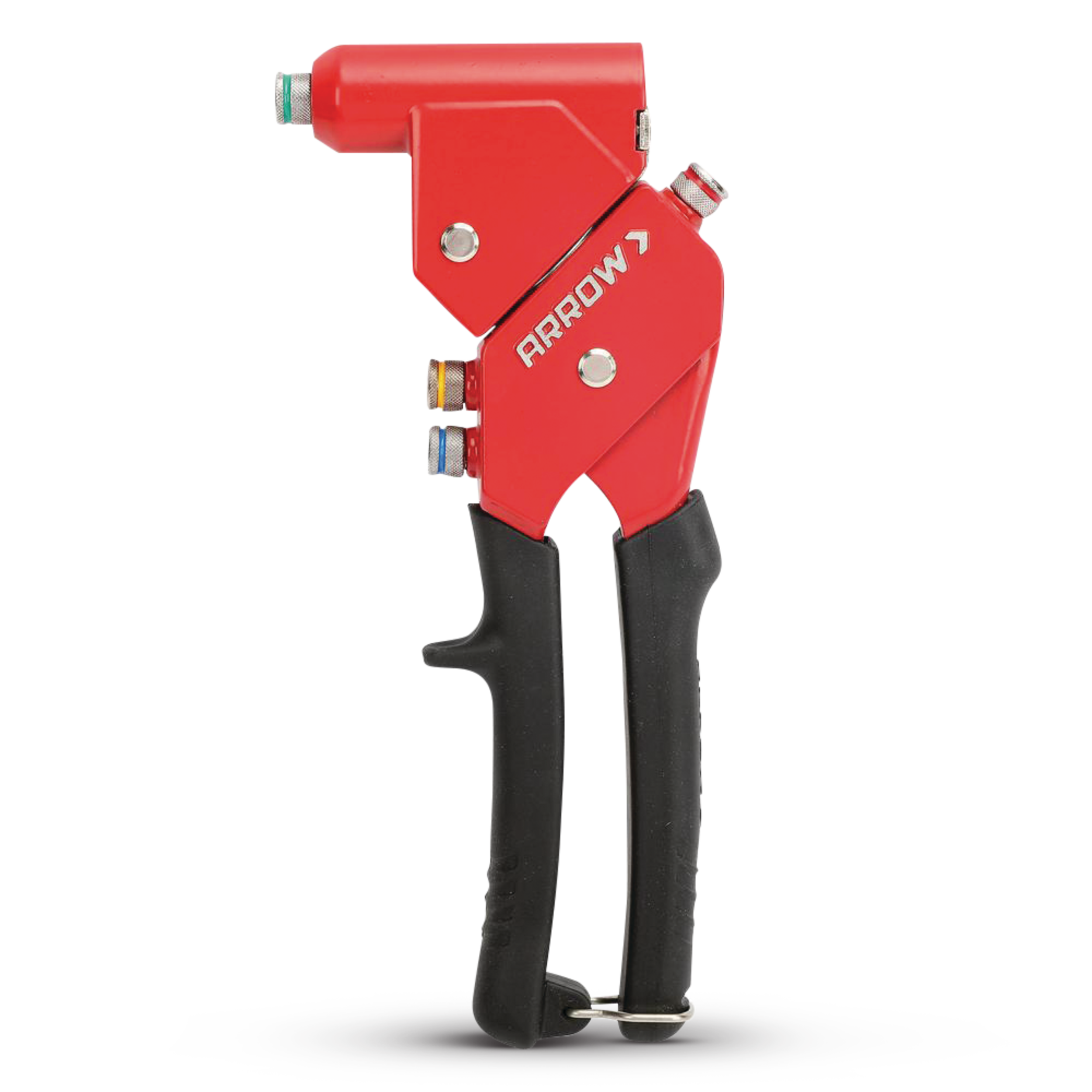 Arrow 12-in One Handed Swivel Head Riveter Tool Kit, Includes 100 ...