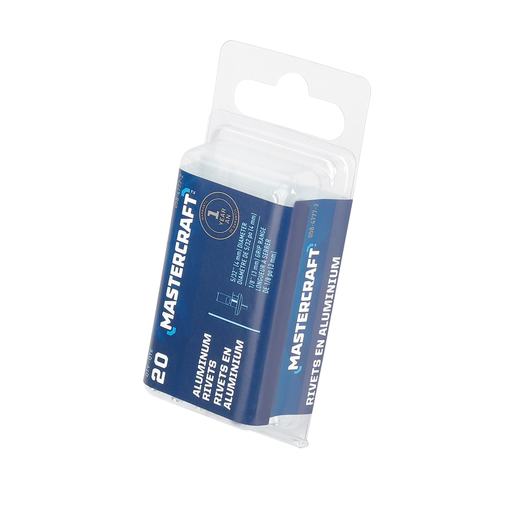 Mastercraft 5/32-in Aluminum Blind / Pop Rivets, 15pk, Assorted Sizes ...