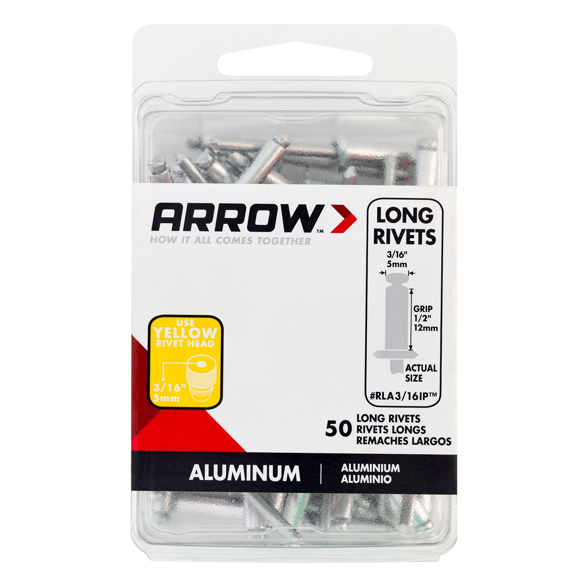 Arrow Rivets Aluminum Long, 3/16-in, 50-Pack | Canadian Tire