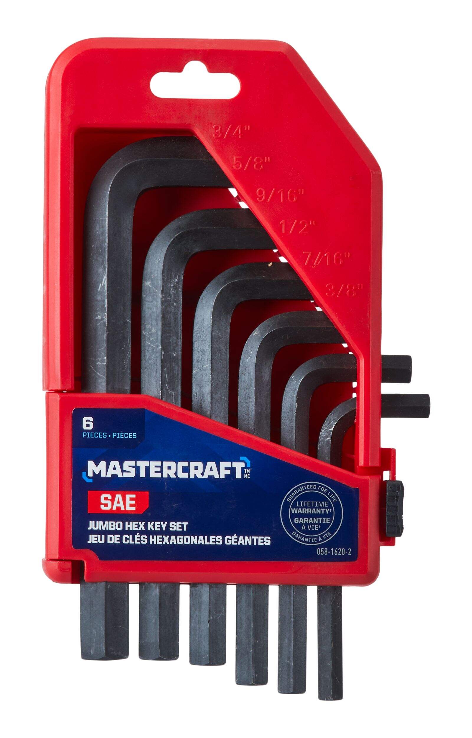 Mastercraft Jumbo Hex Key Set/Allen Wrench Set, SAE, High Quality Cr-V ...