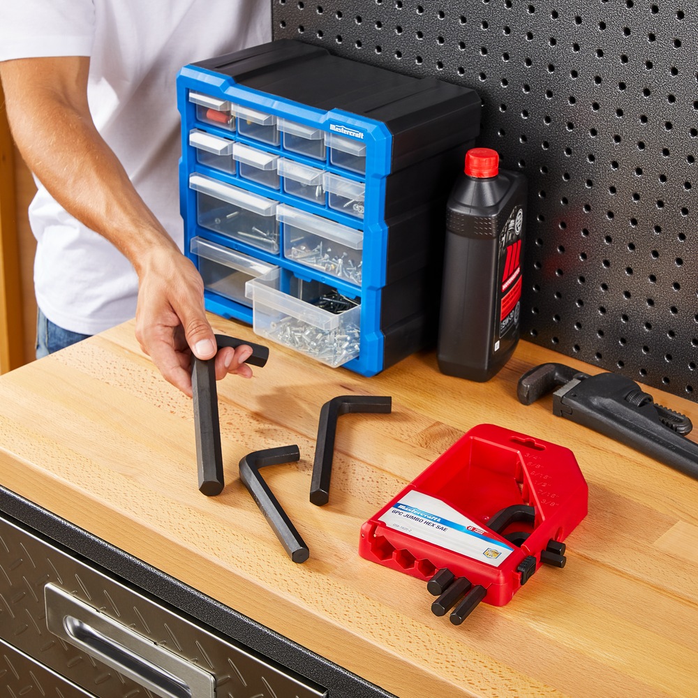 Mastercraft Jumbo Hex Key Set/Allen Wrench Set, SAE, High Quality Cr-V ...