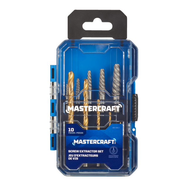 Mastercraft Screw Extractor & Drill Bit Set with Heavy Duty Carrying ...