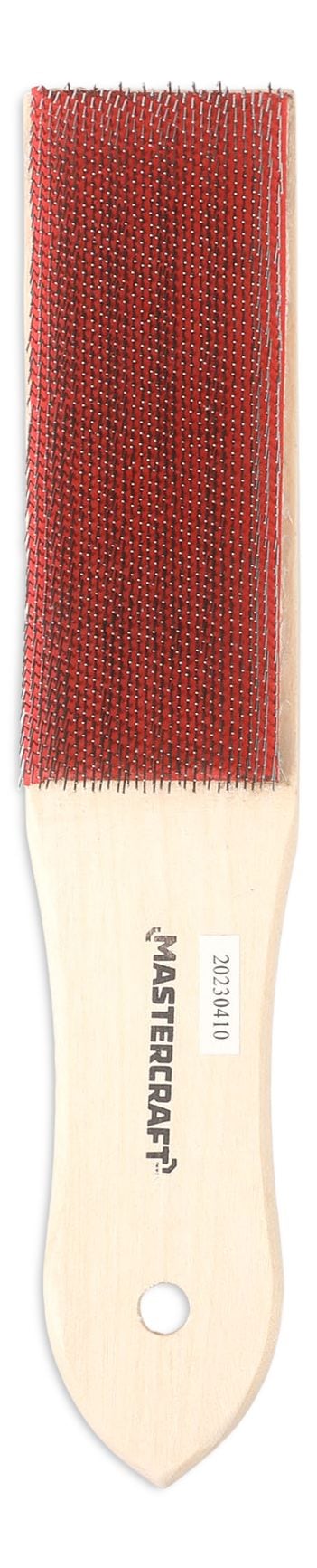 Mastercraft File Brush/Cleaner, Wood Handle with Hang Up Hole, 8-in ...