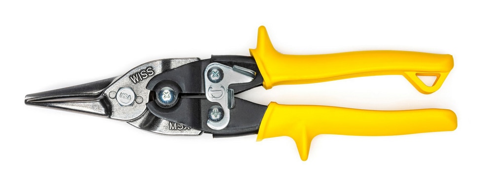 Wiss M3R Aviation Snips, Straight Cut, Carbon Steel, 9 3/4-in ...