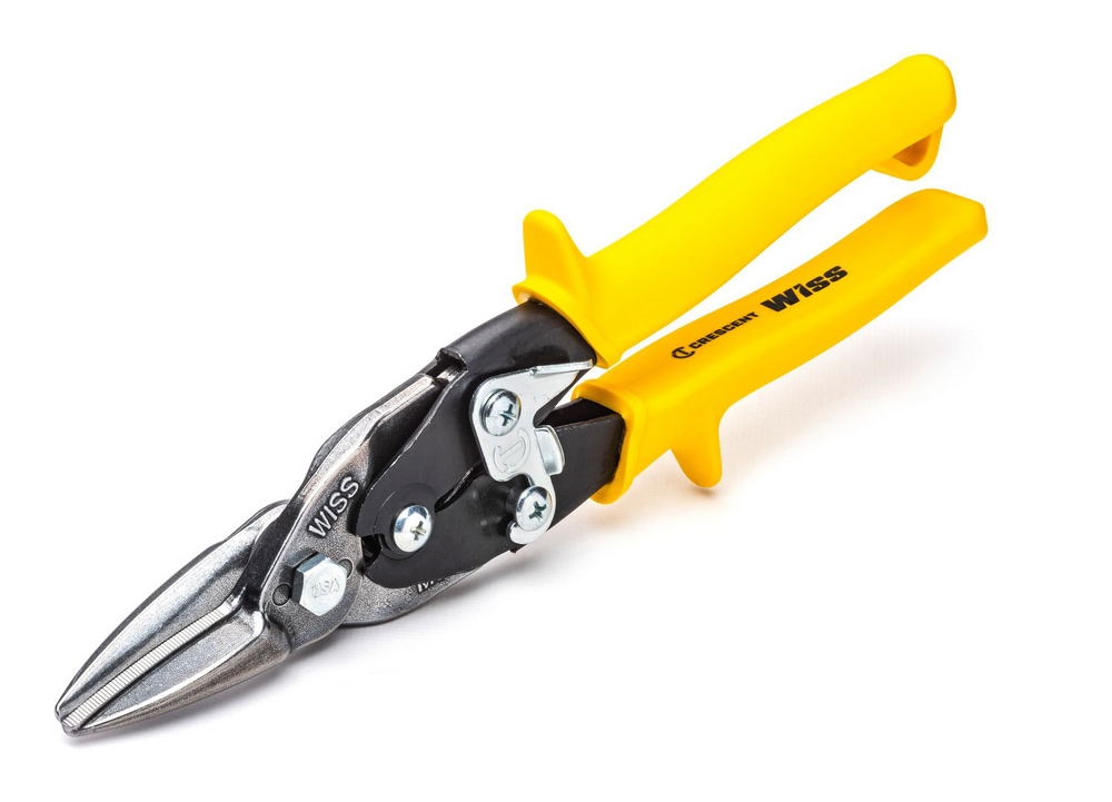 Wiss M3R Aviation Snips, Straight Cut, Carbon Steel, 9 3/4-in ...