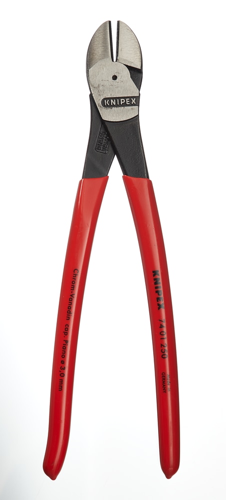 Pince à coupe diagonale à levier élevé KNIPEX 74 01 250 SB, 10 po ...