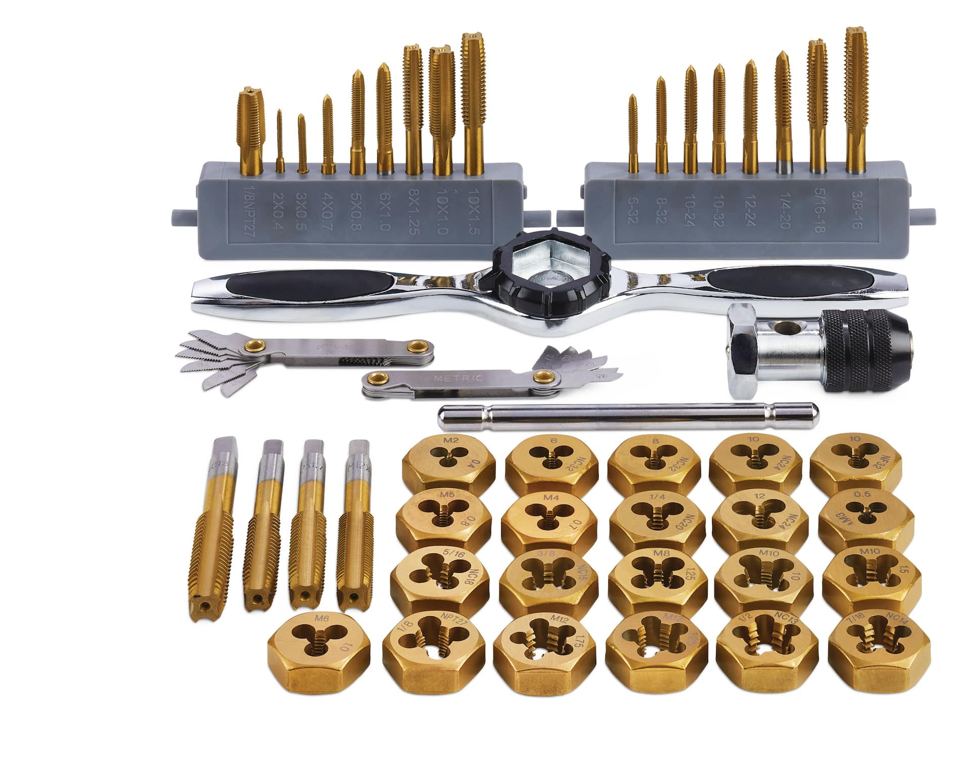 MAXIMUM Tap Die Set with Case Titanium Coated SAE Metric High Carbon Steel 46 pc Canadian Tire