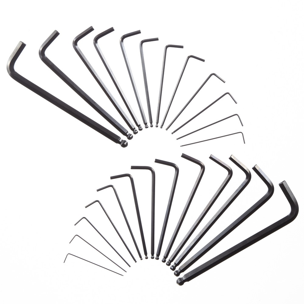 Mastercraft SAE/Metric Extra Long Ball End Hex Key Set/Allen Wrench Set ...