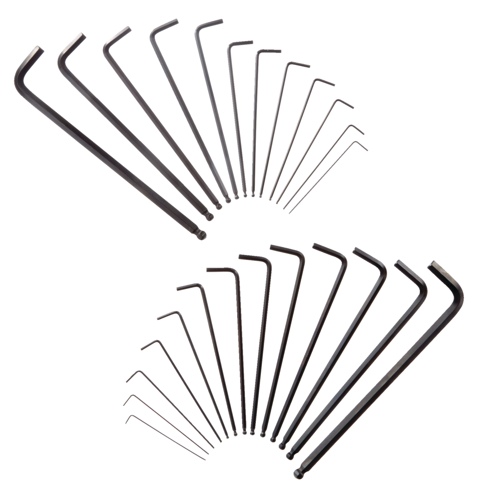 Mastercraft SAE/Metric Extra Long Ball End Hex Key Set/Allen Wrench Set ...