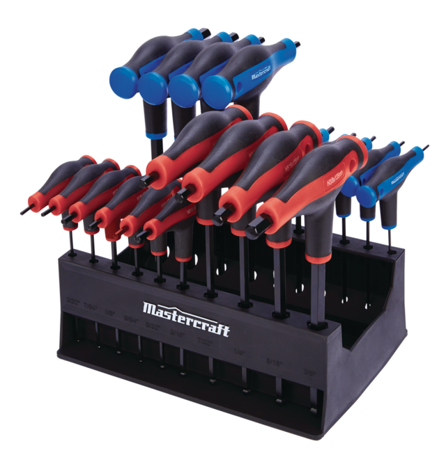 Mastercraft SAE/Metric T-Handle Hex Key Set/Allen Wrench Set, Rust ...