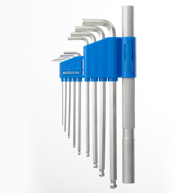 Mastercraft SAE Hex Key Set/Allen Wrench Set, Rust Resistant, Cr-V ...