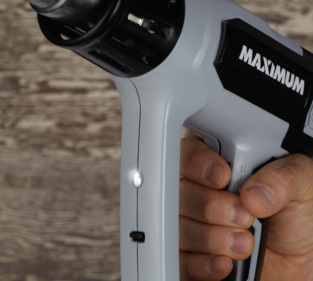 MAXIMUM 15A Variable Temperature Heat Gun with LCD Display, Scraper ...