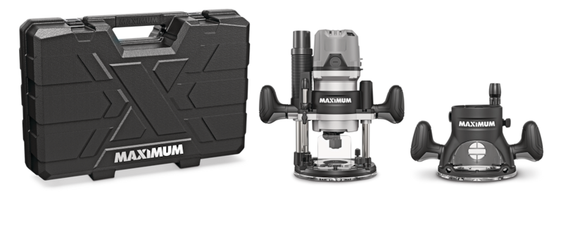 MAXIMUM 14A Variable Speed 2-1/2 HP Corded Combination Plunge & Fixed ...