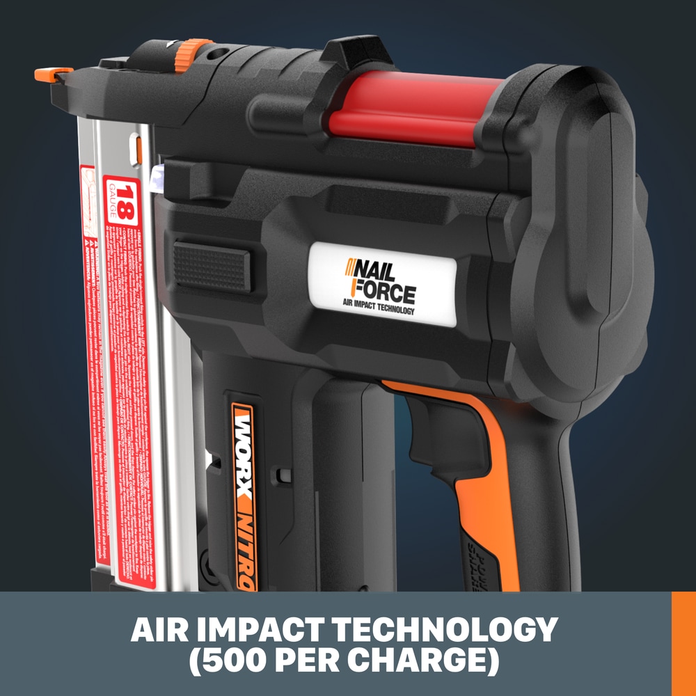 WORX WX840L 20V Nitro Power Share 18 Gauge Nail & Staple Gun with ...