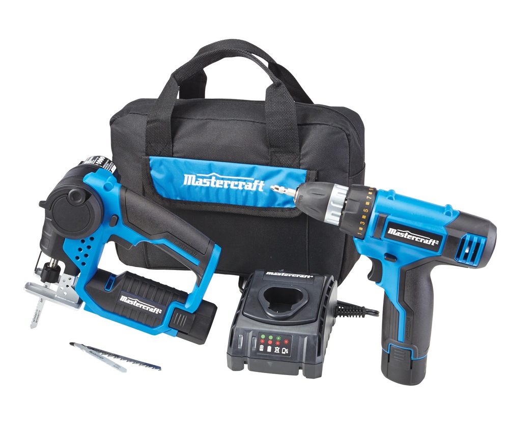 Mastercraft 12V Max Li-Ion Cordless Drill & Jigsaw Combo Kit | Canadian ...