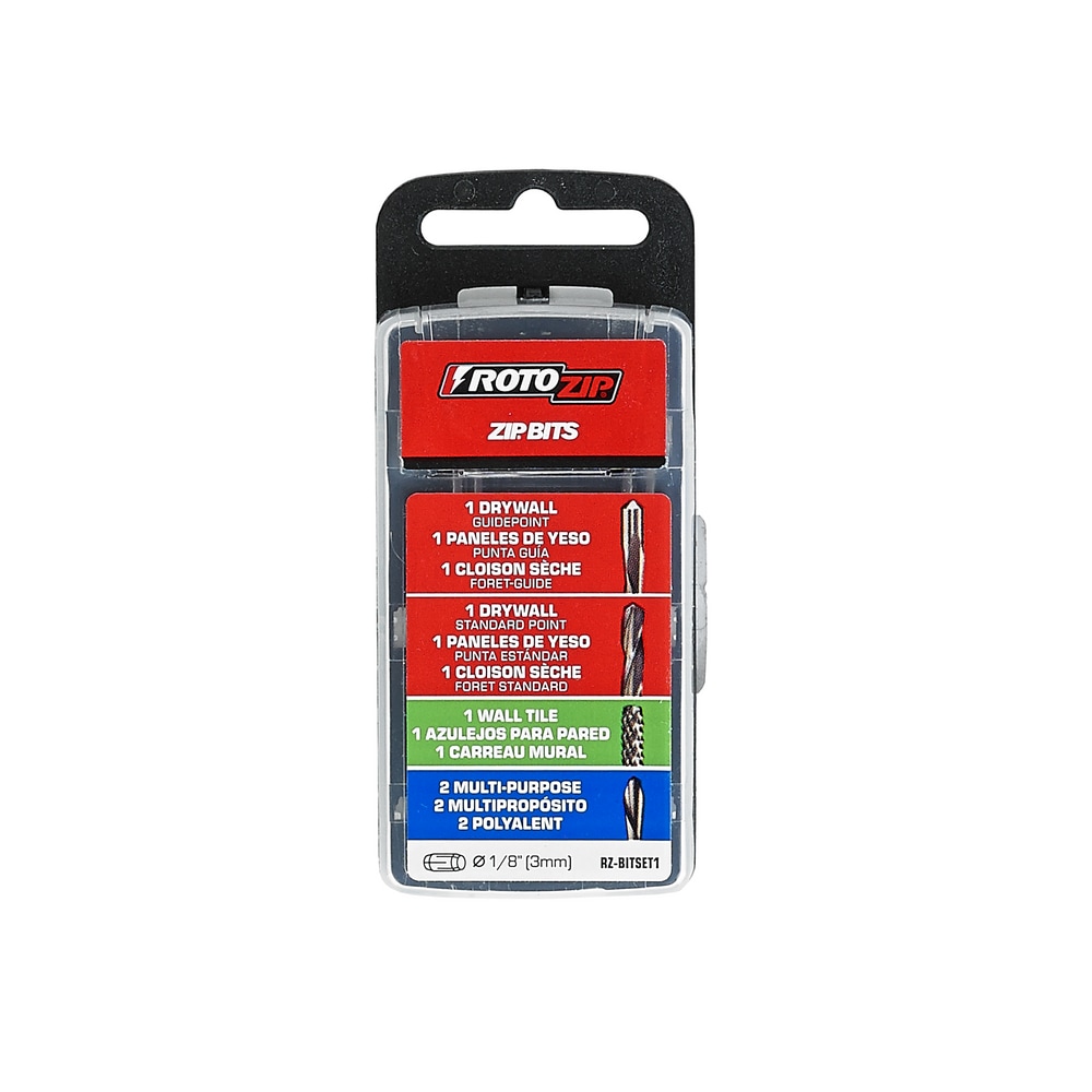 Rotozip RZ-BITSET1 ZipBits Multipurpose, Drywall & Tile Rotary Tool Bit ...