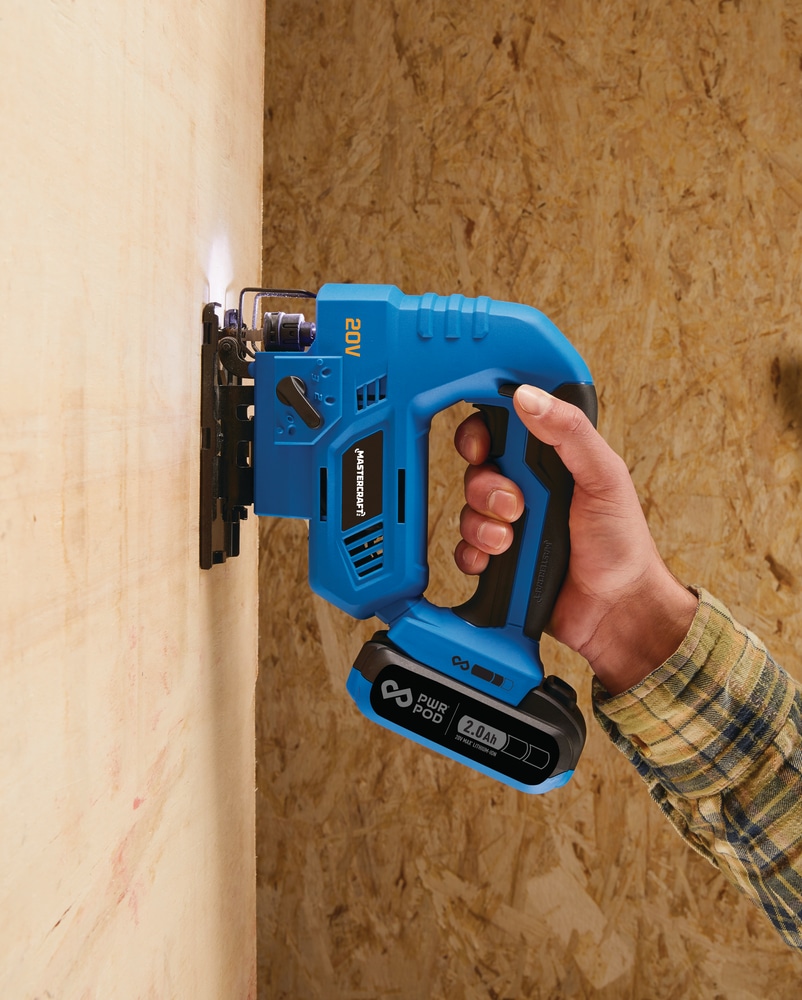 Mastercraft 20V Max Cordless T-Shank Variable Speed Cordless Jigsaw ...