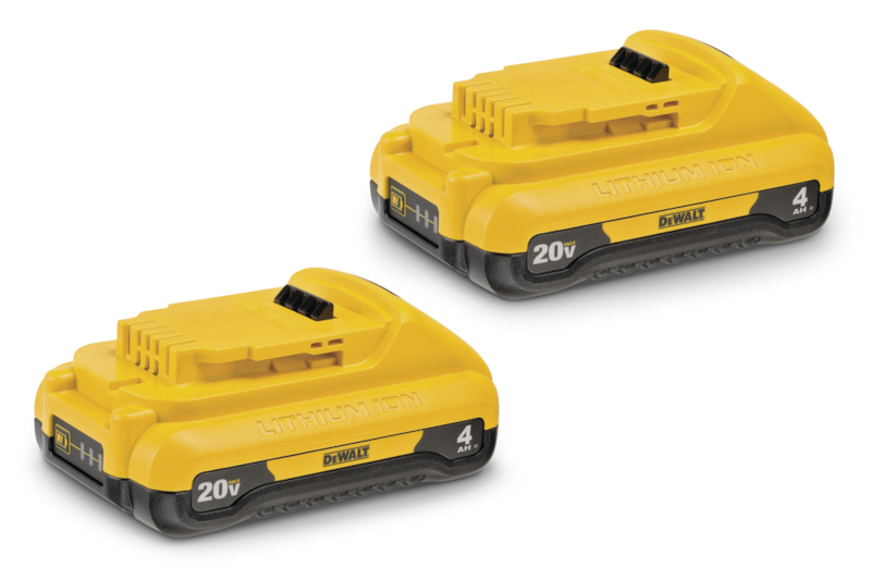 DEWALT DCB240-2 20V MAX Lithium-Ion Compact 4.0Ah Battery Pack with LED ...