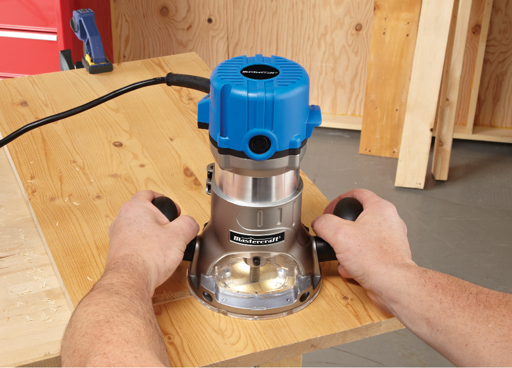 Mastercraft 9.5A Single Speed 1-3/4 HP Corded Fixed Base Router with ...