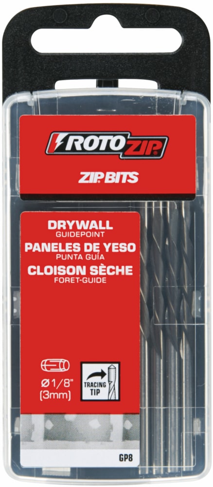 Rotozip GP8 ZipBits Drywall Guidepoint Cutting Bit For Spiral Saw ...