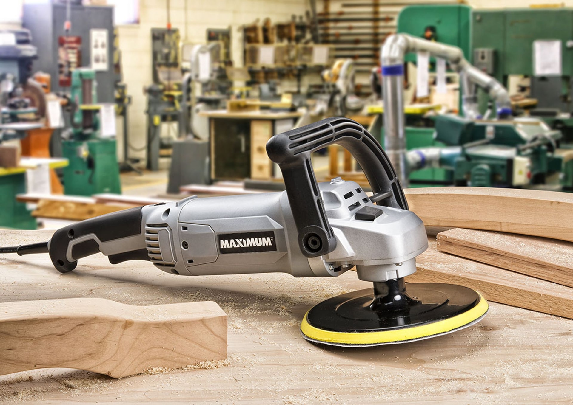 MAXIMUM 10A Heavy Duty Variable Speed Orbital Sander Polisher with Auxiliary Handle 7 in Canadian Tire