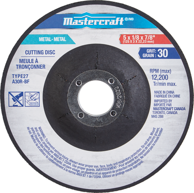 Mastercraft 6A Corded Single-Speed Angle Grinder with Bonus Cut-Off ...