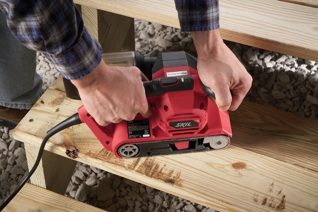 SKIL 7510-01 6A Corded Pressure Control Belt Sander with Clear Dust ...