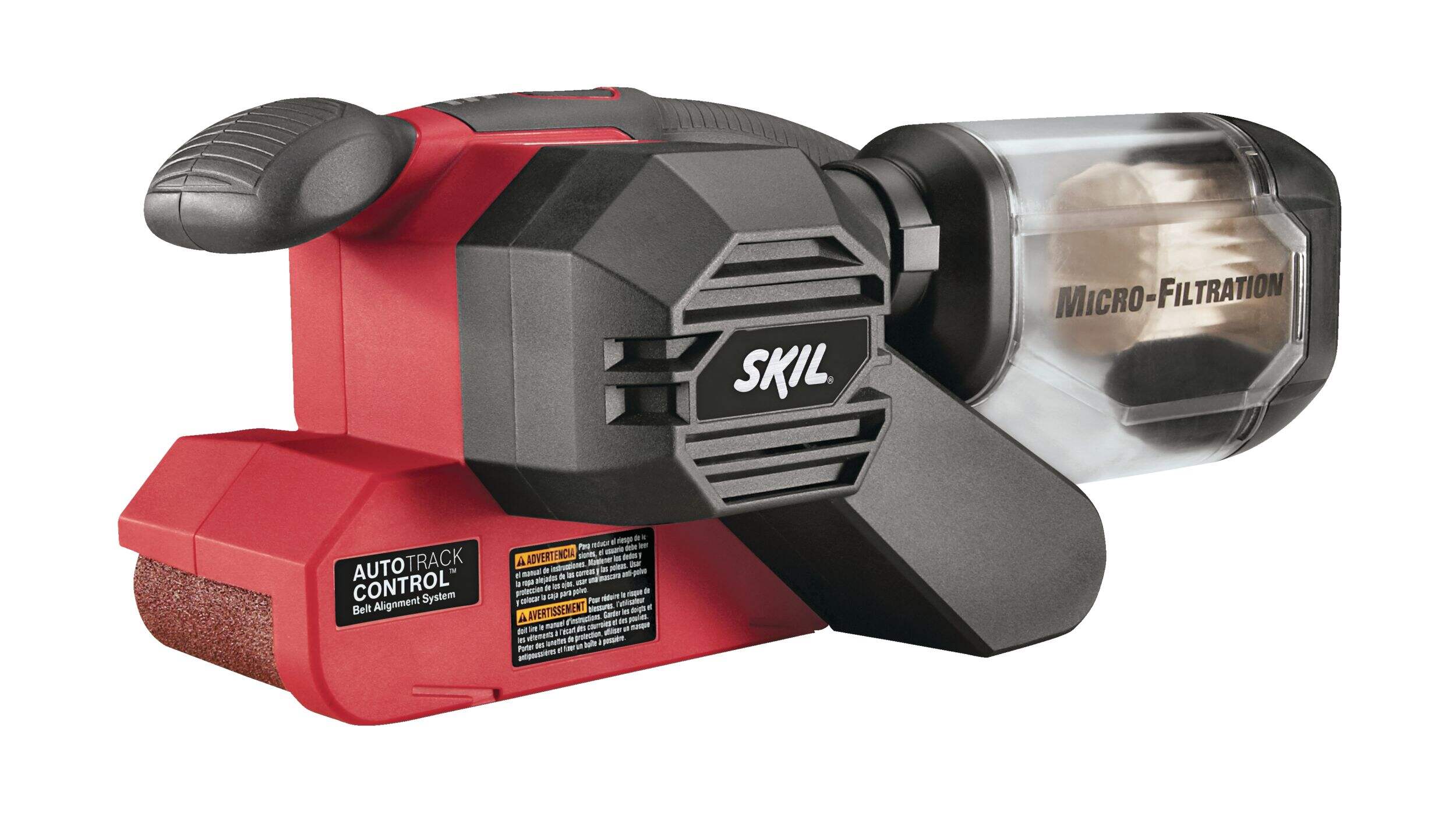 SKIL 7510-01 6A Corded Pressure Control Belt Sander with Clear Dust ...