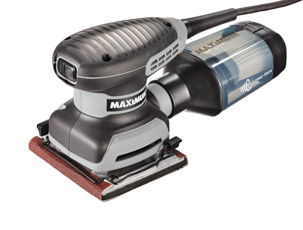 MAXIMUM 2.4A Corded Single-Speed Sheet Sander with Cyclonic-Tech Dust ...