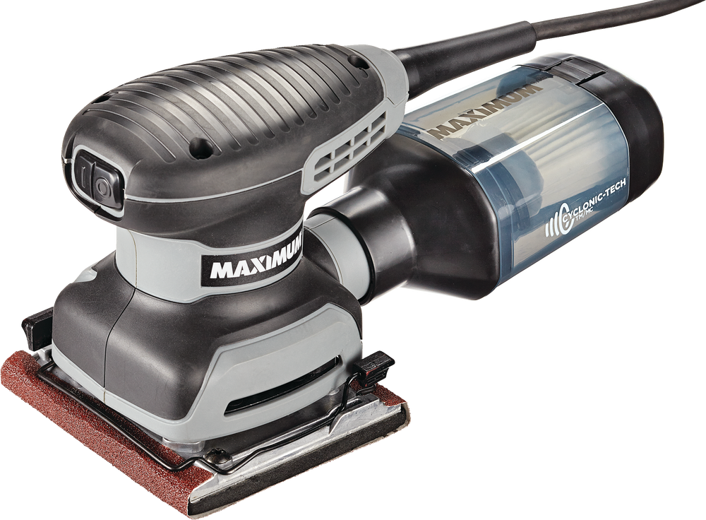 MAXIMUM 2.4A Corded Single-Speed Sheet Sander with Cyclonic-Tech Dust ...