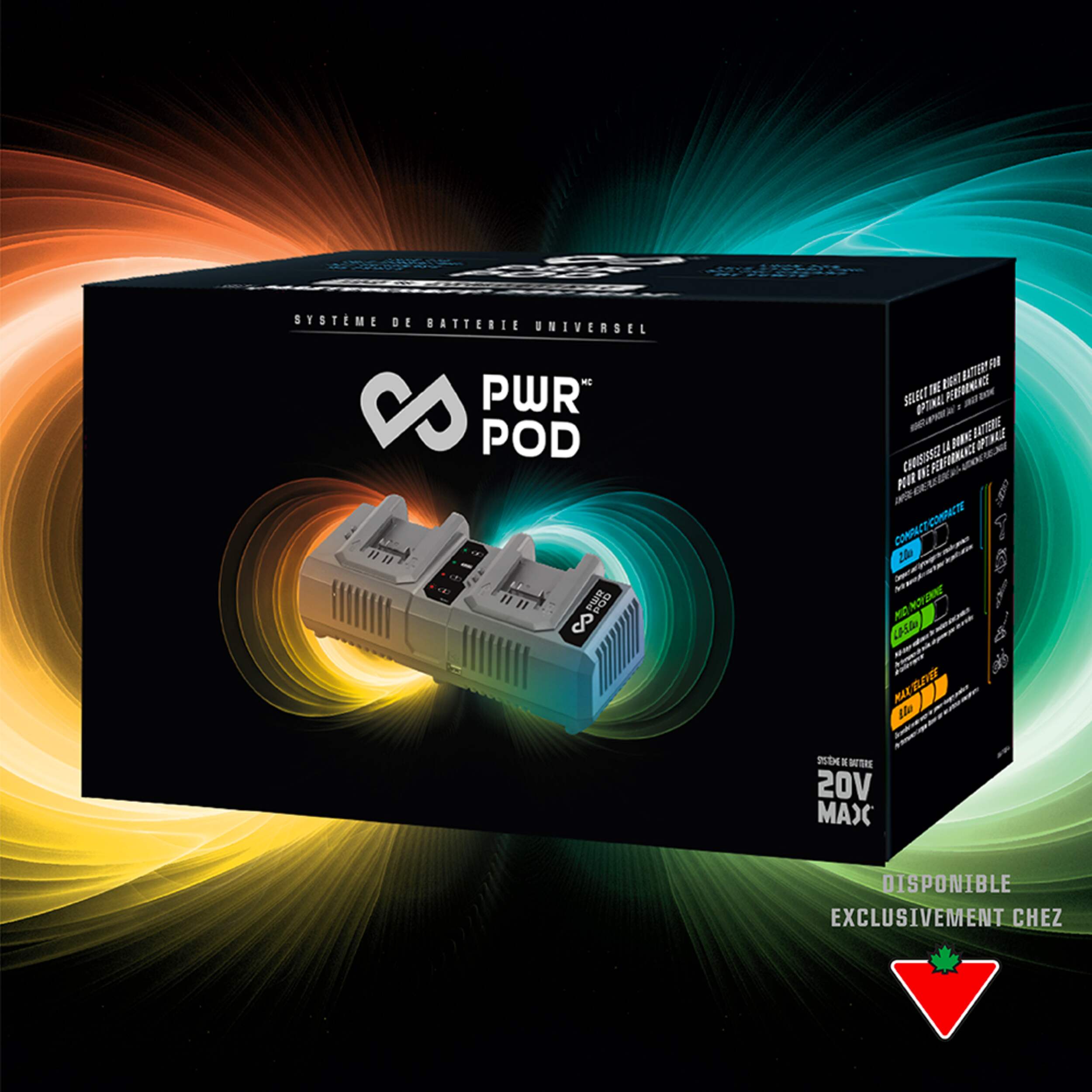 PWR POD 20V Multi-Pack Dual Port Charger | Canadian Tire