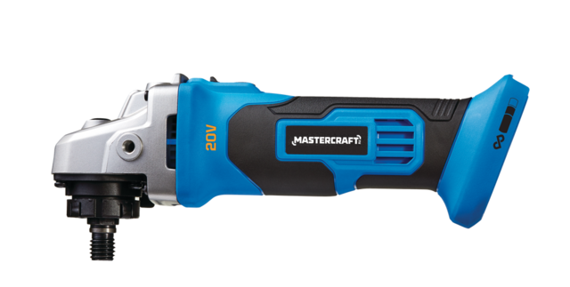 Meuleuse d'angle sans fil Mastercraft 20 V de 4-1/2 po avec poignée ...