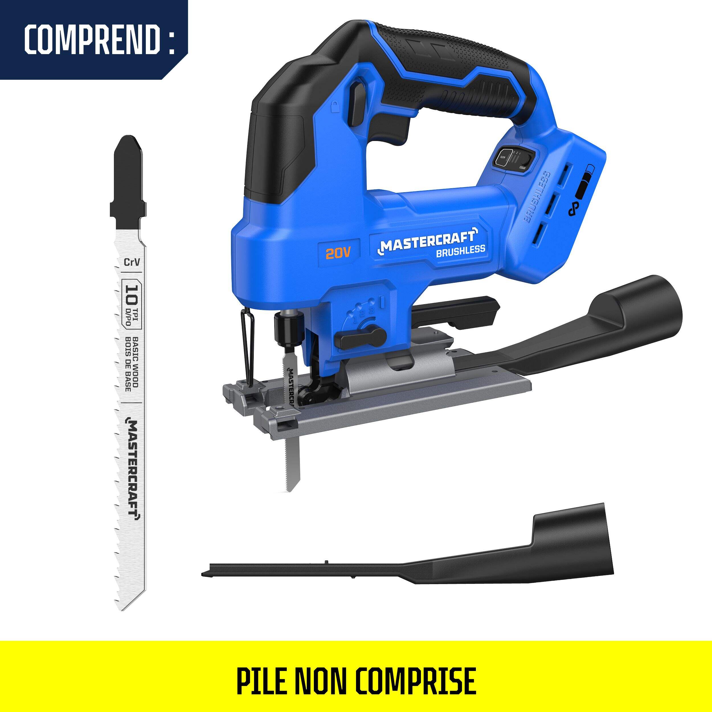 Mastercraft 20V Brushless Jigsaw, PWR POD Compatible | Canadian Tire