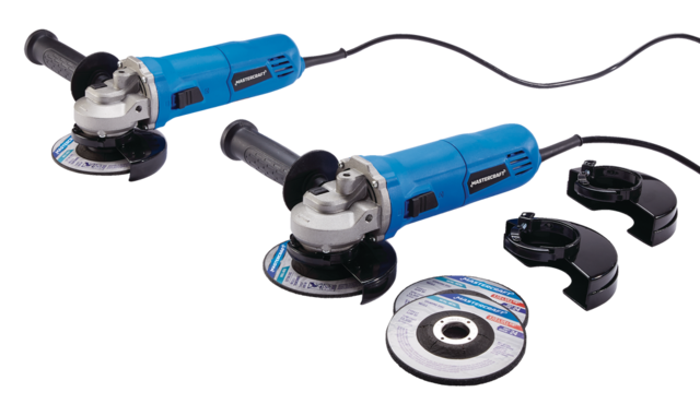 Mastercraft 6A Corded Angle Grinder with Auxiliary Handle, Cut-Off Disc ...