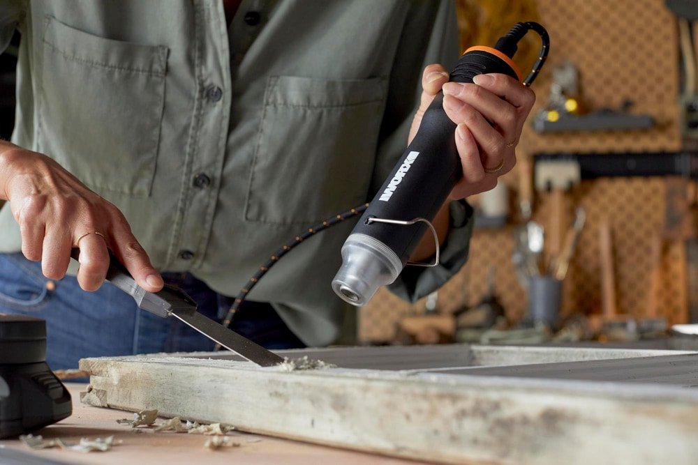 WORX WX743L.9 MAKERX 20V Power Share Portable Mini Heat Gun with Built ...