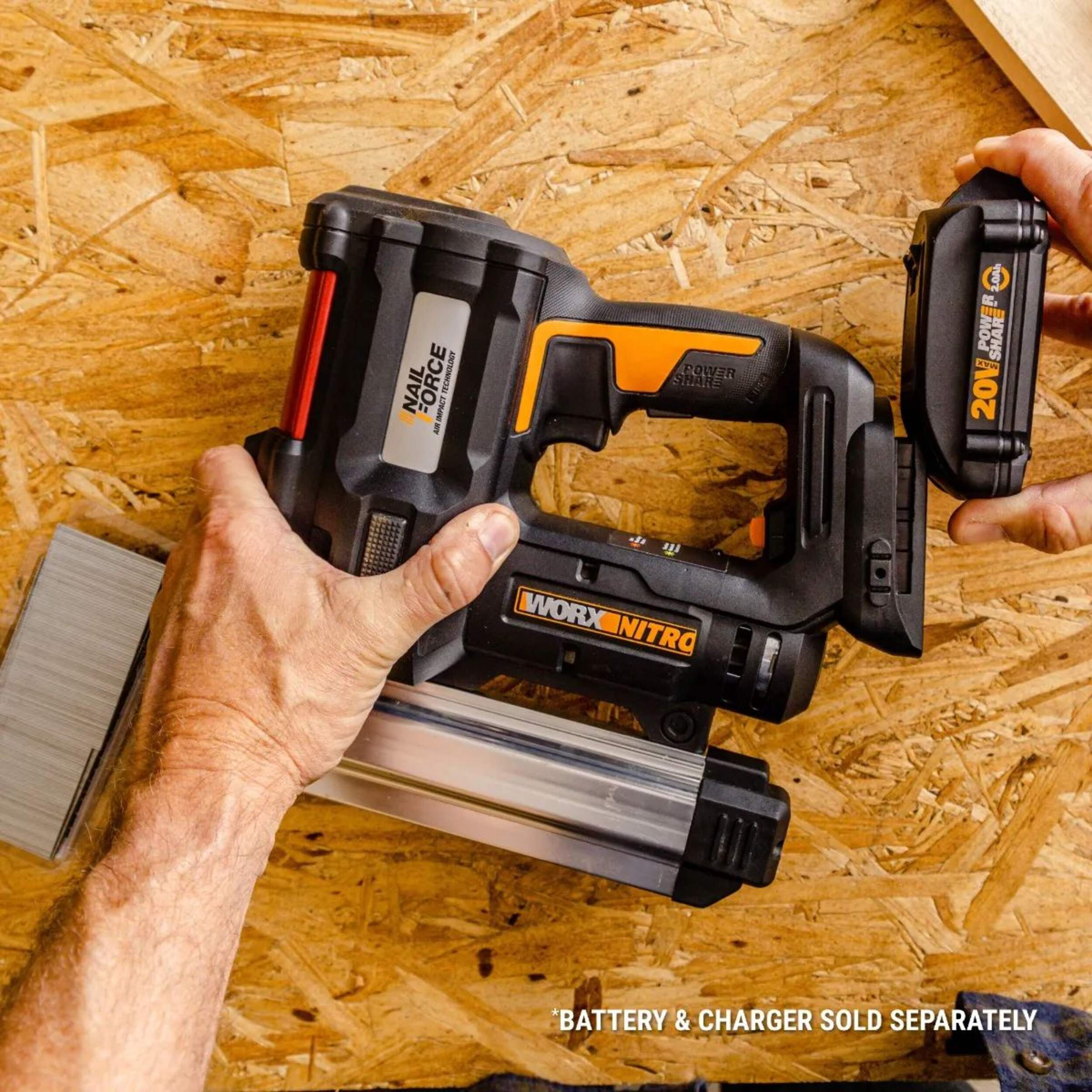 WORX NITRO 20V 2-in-1 Brad Nail & Staple Gun (Tool Only) | Canadian Tire