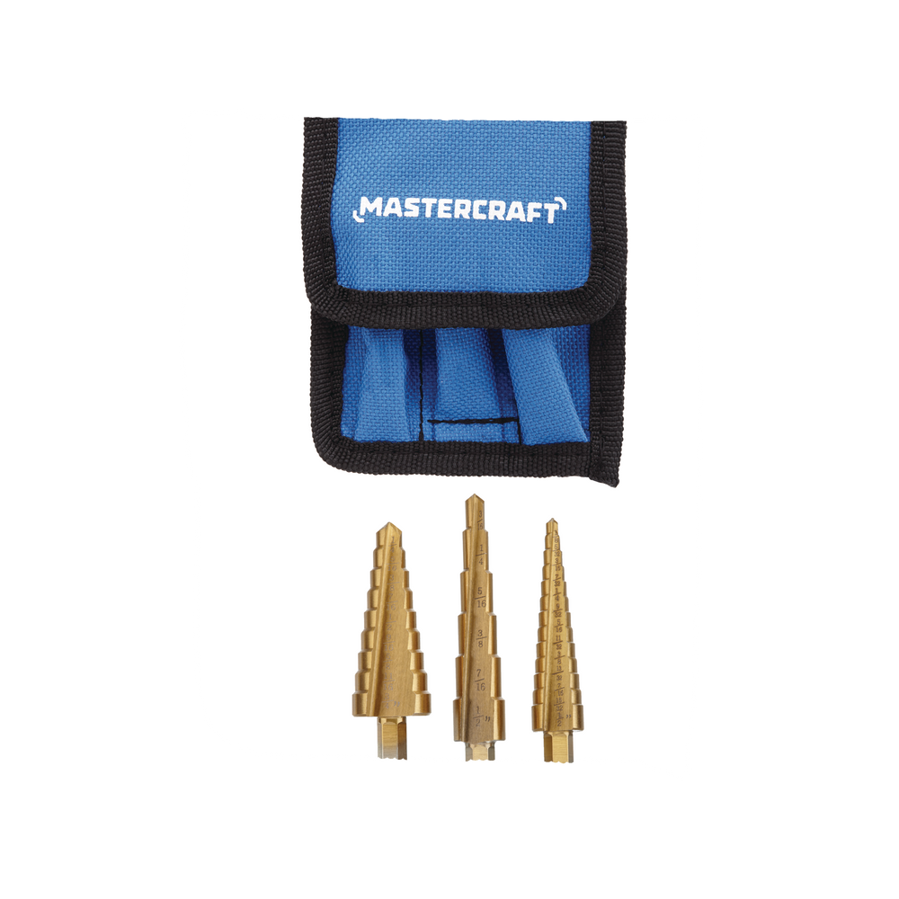 Mastercraft Titanium-Nitride Coated Step Drill Bit Set for Metal ...