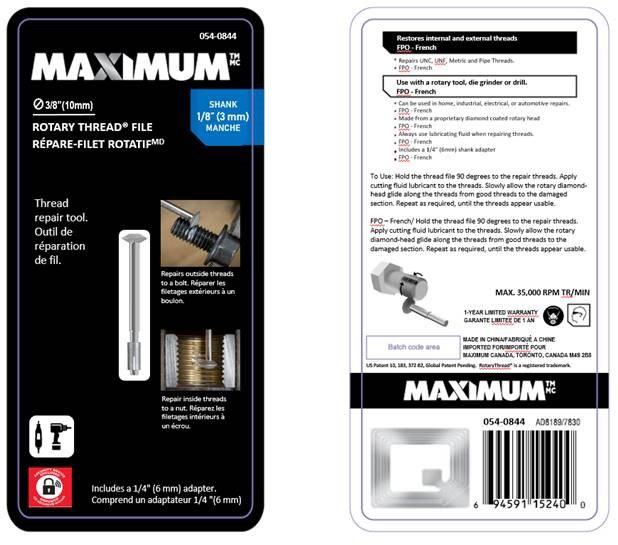 MAXIMUM 3/8-in Rotary Thread File with Collet | Canadian Tire